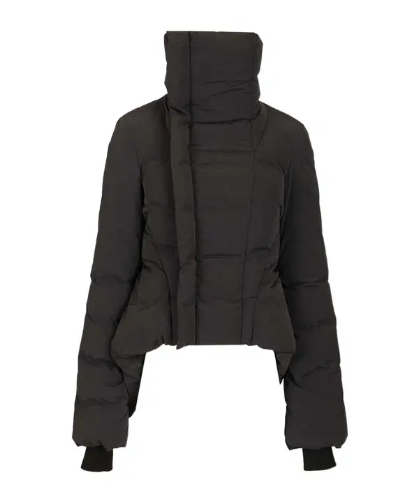 Rick Owens Asymmetrical Quilted Jacket - Black