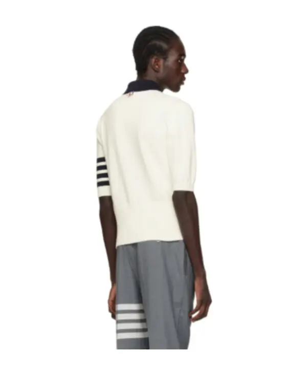 Thom Browne 4-bar Intarsia-knit Polo Shirt