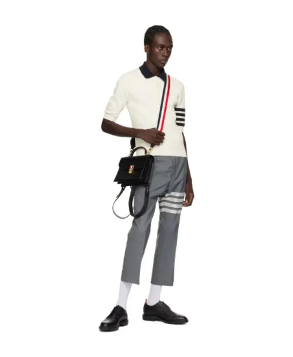 Thom Browne 4-bar Intarsia-knit Polo Shirt