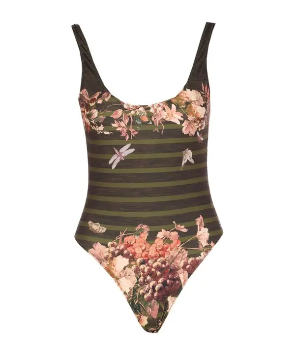 JEAN PAUL GAULTIER Sleeveless Floral Print One-piece Swimsuit - Multicolor