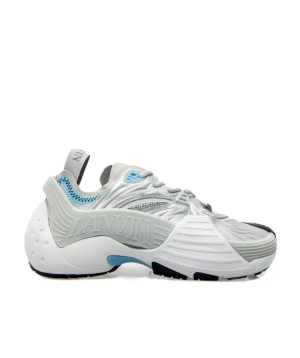 LANVIN Flash-x Mesh Lace-up Sneakers - Gray