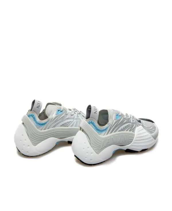 LANVIN Flash-x Mesh Lace-up Sneakers - Gray