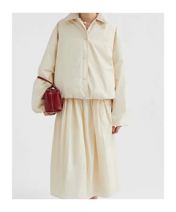 JIL SANDER Down Jacket With Pointed Collar
