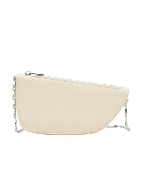 Burberry Micro Shield Sling Zipped Mini Shoulder Bag - Nude