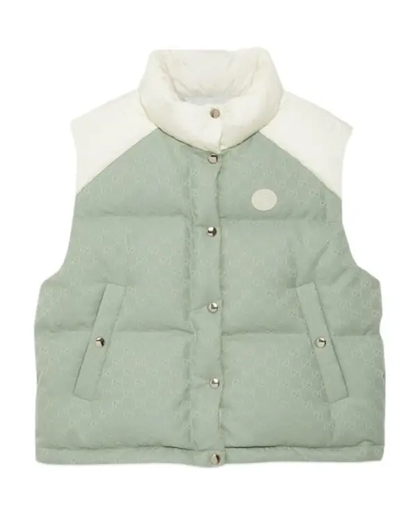 Gucci Monogrammed Padded Vest - Gray