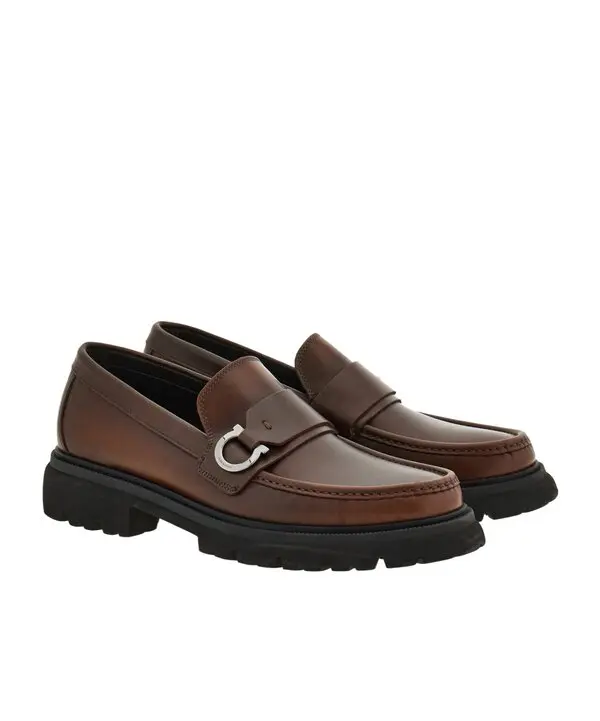 FERRAGAMO Loafer With Gancini Detail