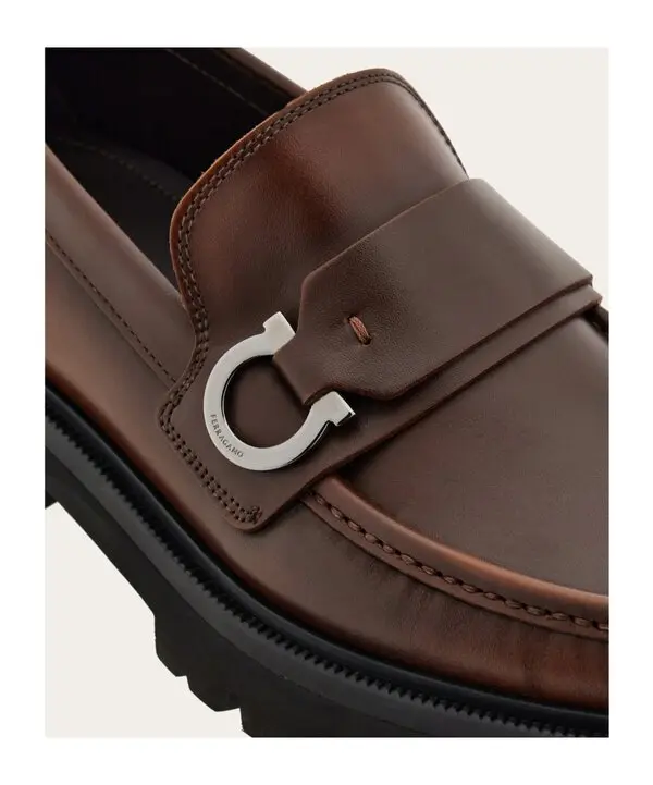 FERRAGAMO Loafer With Gancini Detail