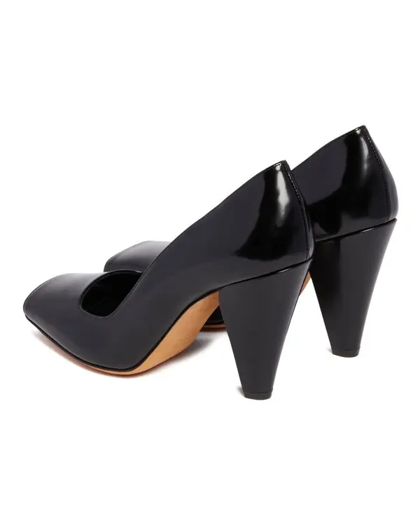 Khaite Cedar Square Toe Patent Pumps - Green