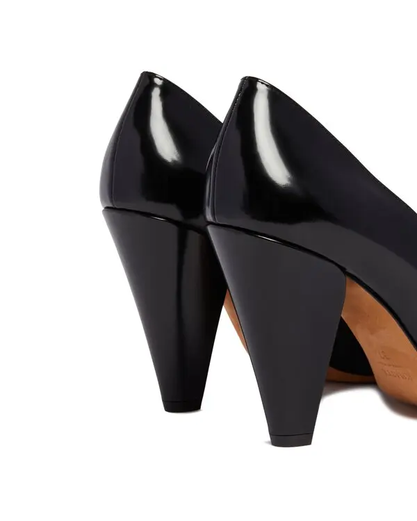 Khaite Cedar Square Toe Patent Pumps - Green