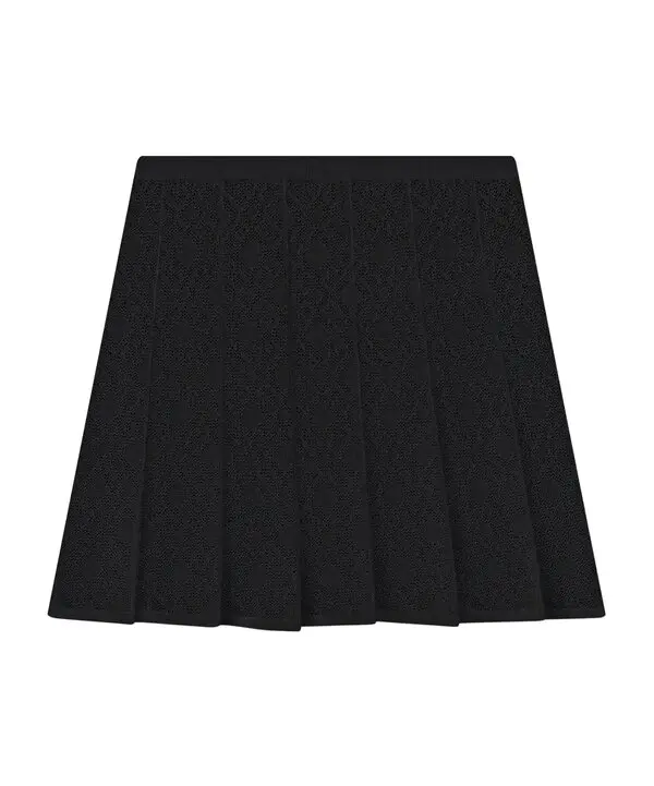 Givenchy Monogram 72 Jacquard Pleated Mini Skirt - Black