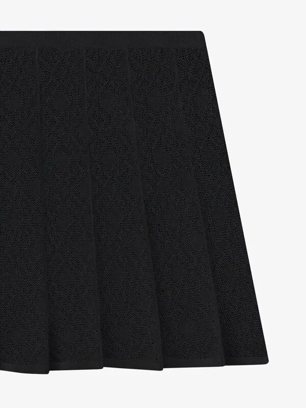 Givenchy Monogram 72 Jacquard Pleated Mini Skirt - Black