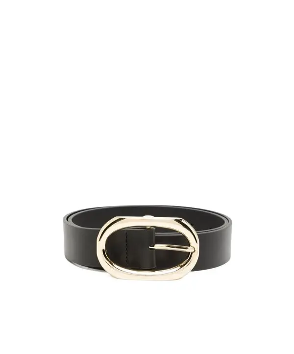 ANINE BING Signature Link Buckle Fastened Belt - Black