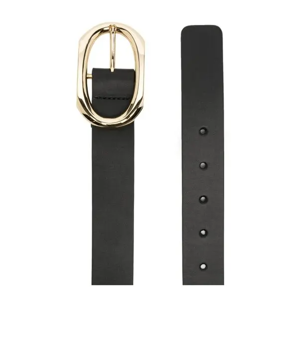 ANINE BING Signature Link Buckle Fastened Belt - Black