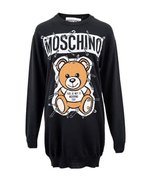 Moschino Teddy Bear Knit Dress - Black