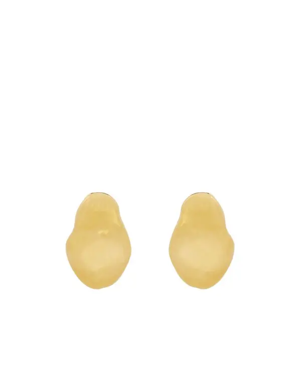Alexander McQueen Sculptural Clasp Earrings - Yellow