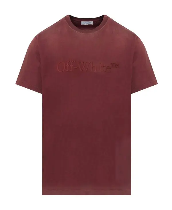 Off-White Logo Logo Short-sleeved T-shirt - Red