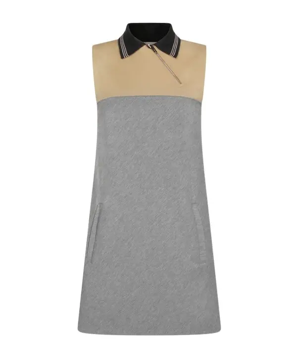 Miu Miu Sleeveless Shirt Dress With Zip Fastening And Pockets