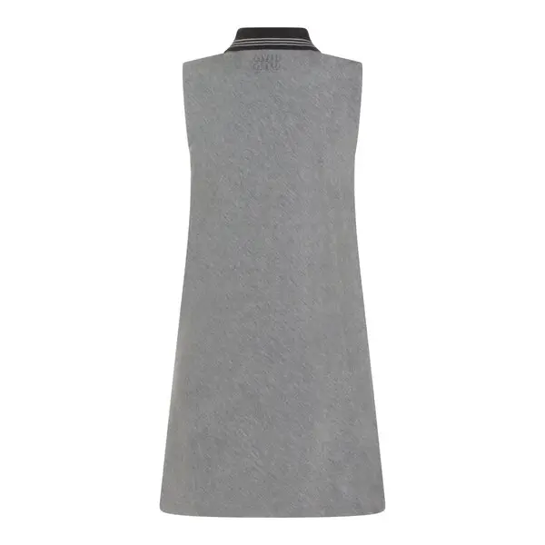 Miu Miu Sleeveless Shirt Dress With Zip Fastening And Pockets