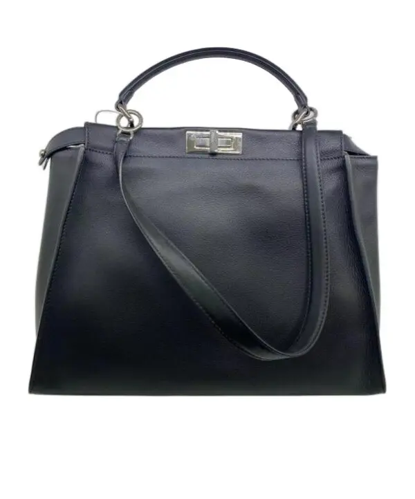 Fendi Top Handle Shoulder Bag - Black