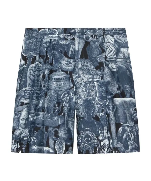Givenchy Hubert Printed Bermuda Shorts - Black/navy Blue