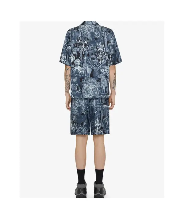 Givenchy Hubert Printed Bermuda Shorts - Black/navy Blue