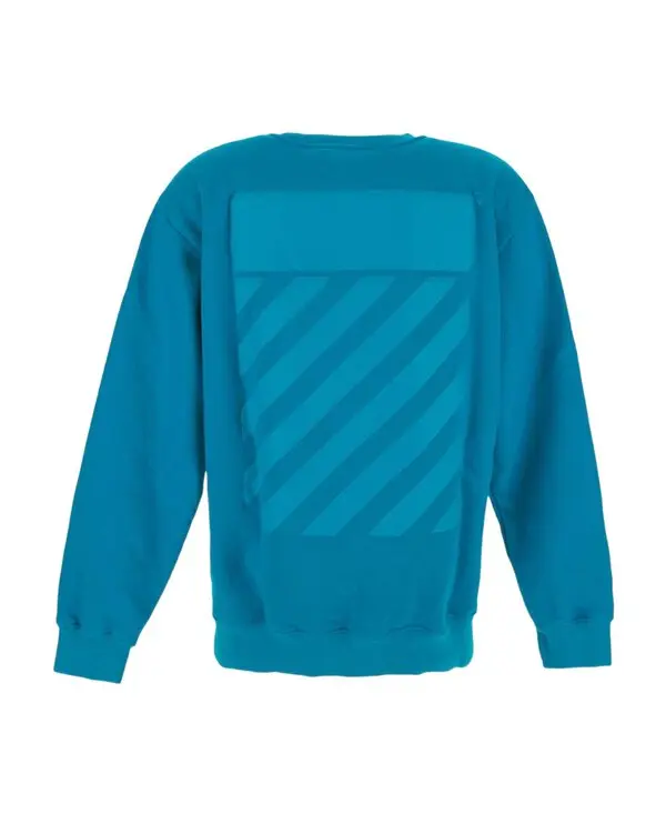 Off-White Diag-stripe Print Sweatshirt - Blue