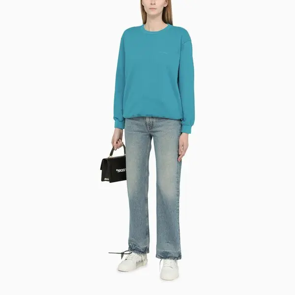 Off-White Diag-stripe Print Sweatshirt - Blue