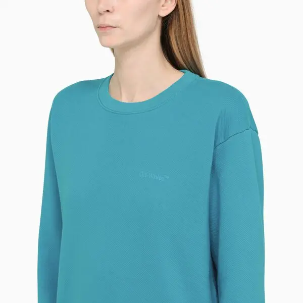 Off-White Diag-stripe Print Sweatshirt - Blue