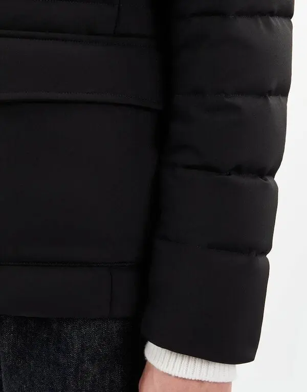 FAY Hooded Puffer Jacket With Iconic Hooks - Black