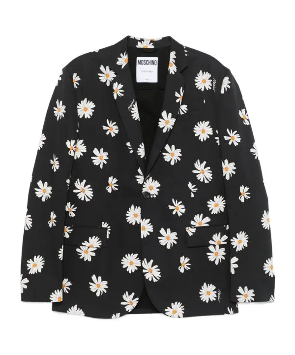 Moschino Floral Print Single-breasted Blazer