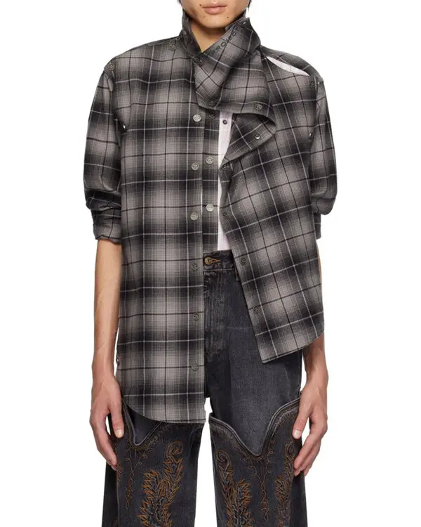 Y/project Plaid Long-sleeved Shirt