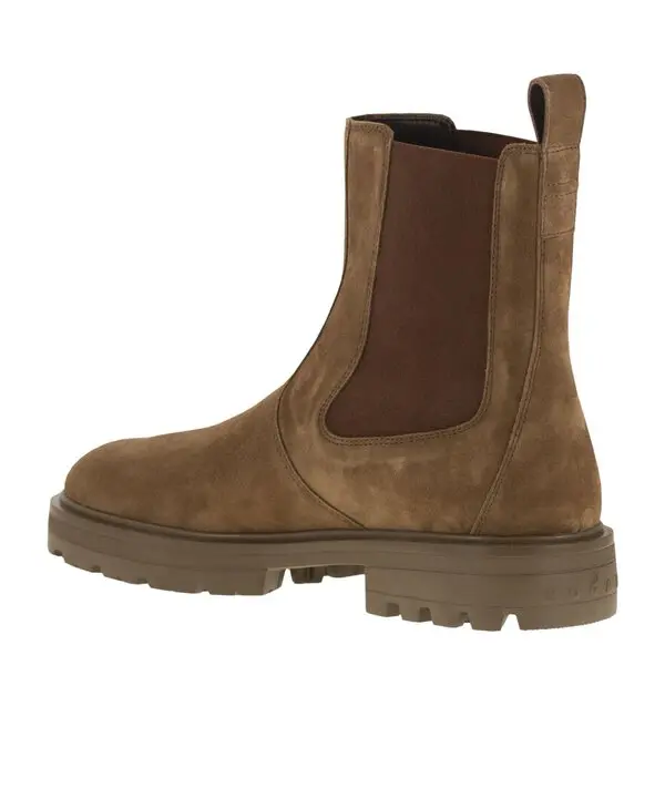Hogan H673 Suede Chelsea Ankle Boots