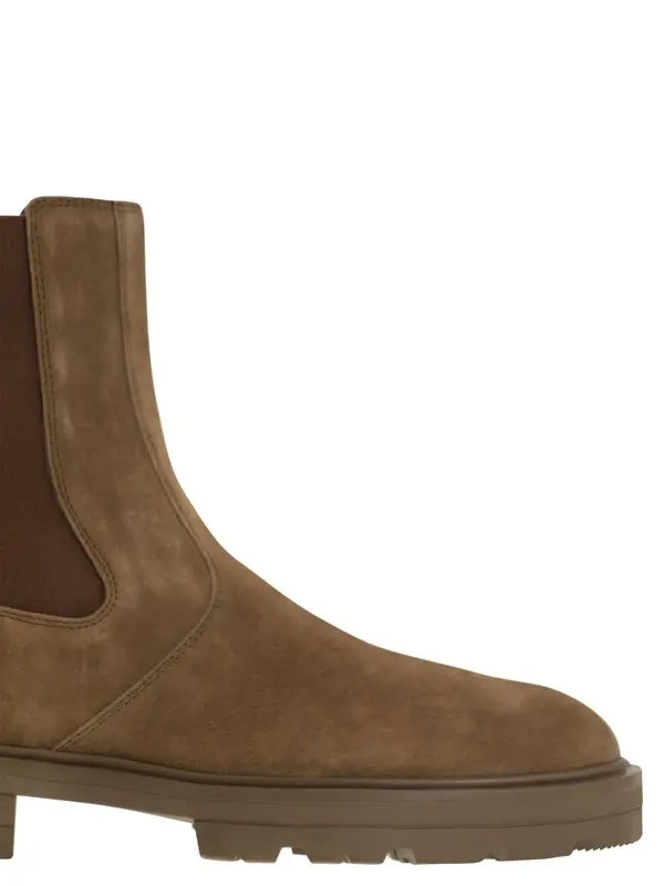 Hogan H673 Suede Chelsea Ankle Boots