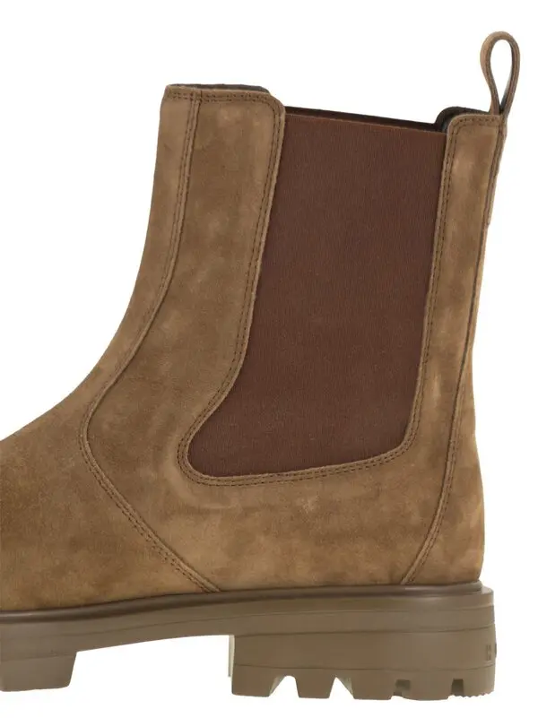 Hogan H673 Suede Chelsea Ankle Boots