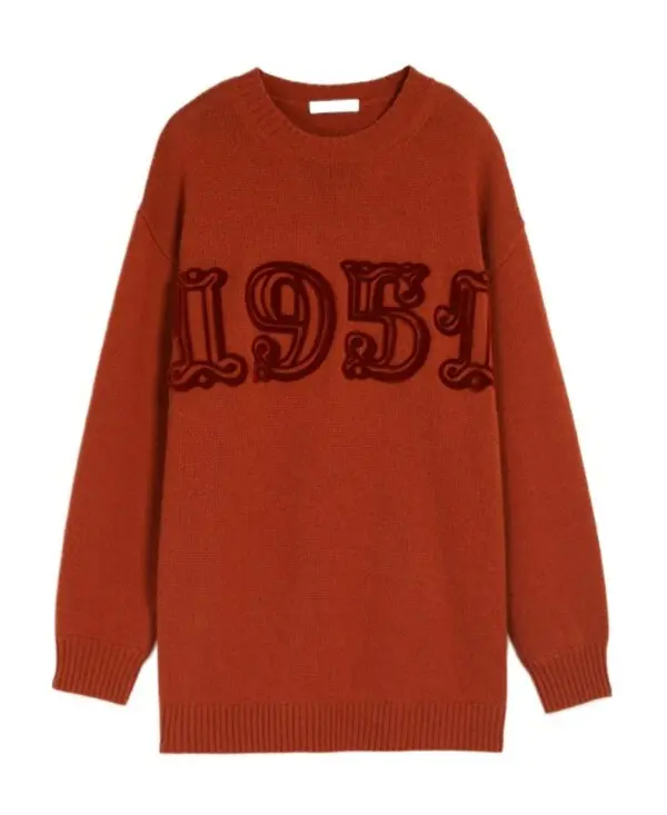 Max Mara Long-sleeved Sweater With 1951 Decal