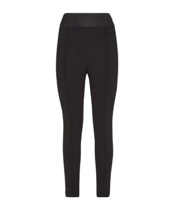Fendi Wool Cadi Leggings With Embroidered Logo