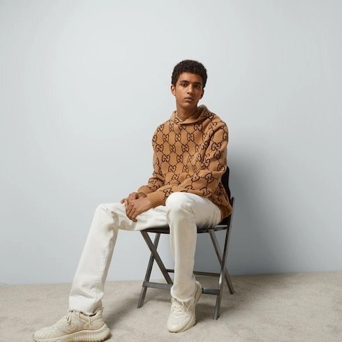 Gucci Gg Monogram Hooded Sweatshirt