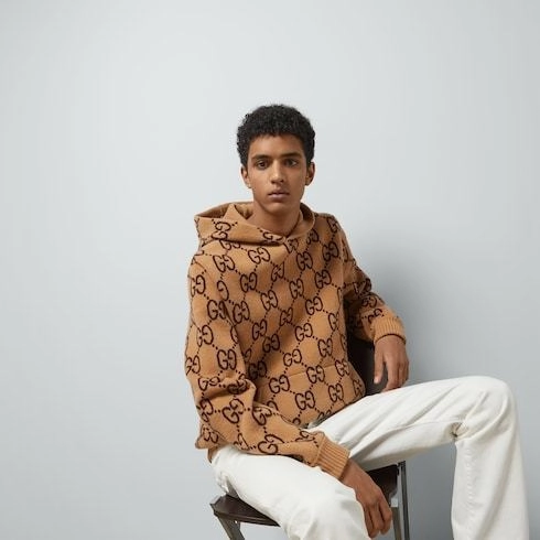 Gucci Gg Monogram Hooded Sweatshirt