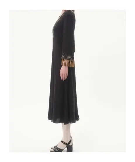 Valentino Garavani Embroidered Light Georgette Midi Dress