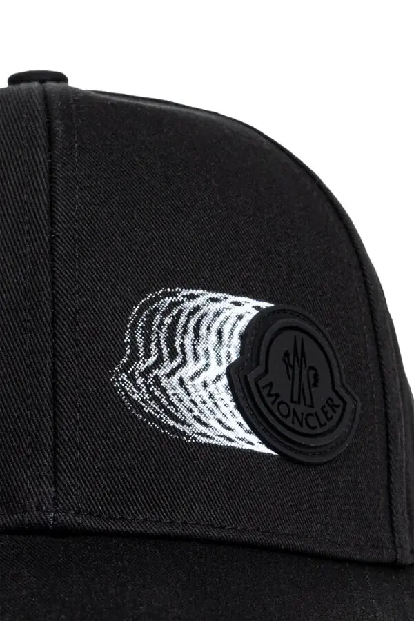 Moncler Logo Patch Baseball Cap - Black