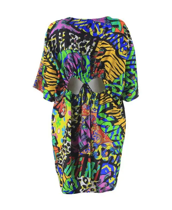 Moschino Printed Loose Dress With Open Back