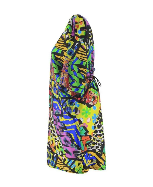 Moschino Printed Loose Dress With Open Back
