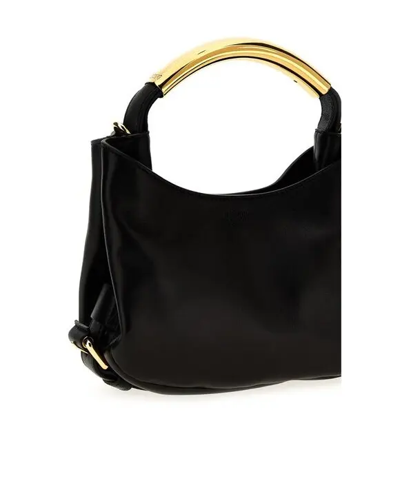 Moschino Detailed Top Handle Bag - Black