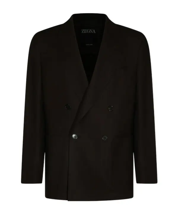 Zegna Double Breasted Jacket - Black
