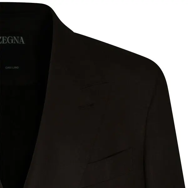 Zegna Double Breasted Jacket - Black