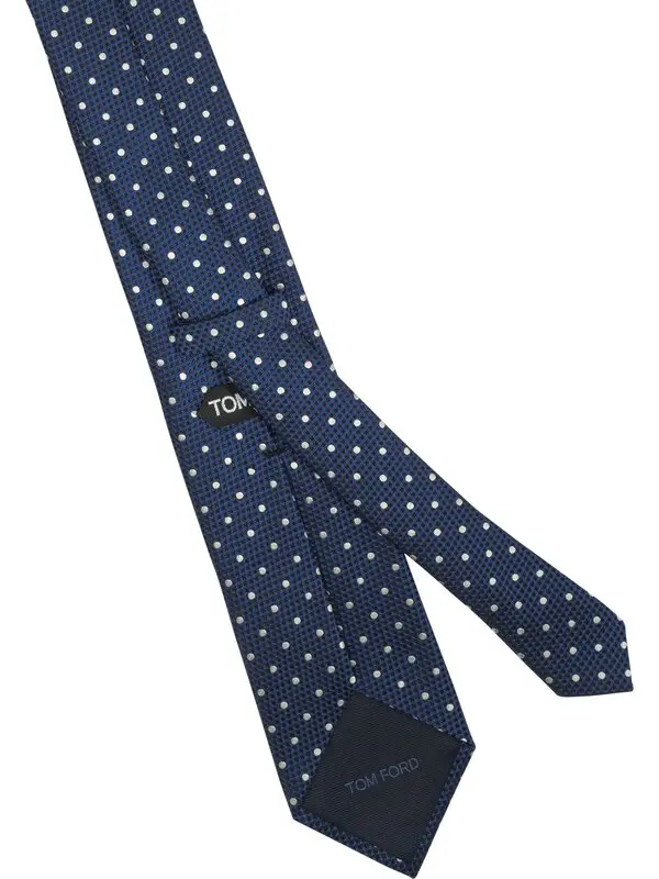 TOM FORD Polka-dot Neck Tie - Blue