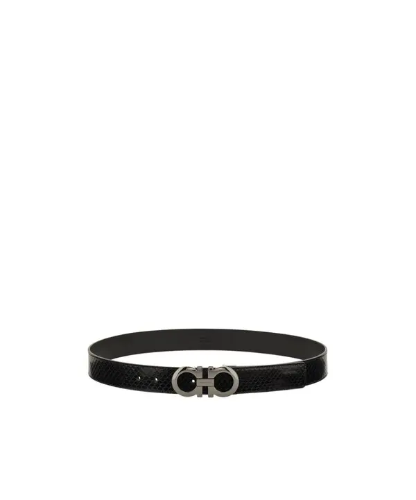 FERRAGAMO Gancini Belt - Black