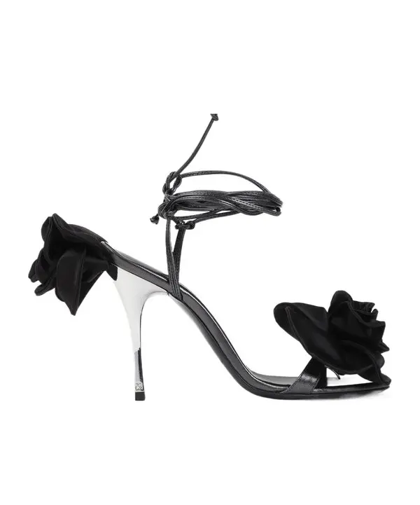 Magda Butrym Floral-appliqué Stiletto Sandals