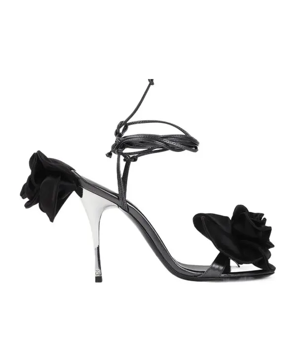 Magda Butrym Floral-appliqué Stiletto Sandals