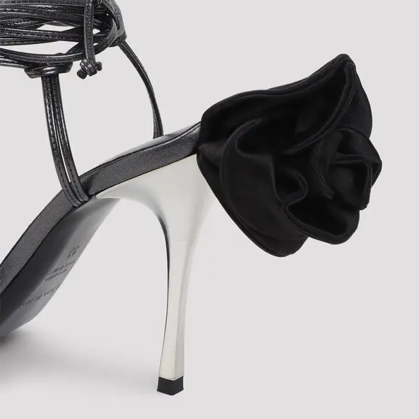 Magda Butrym Floral-appliqué Stiletto Sandals